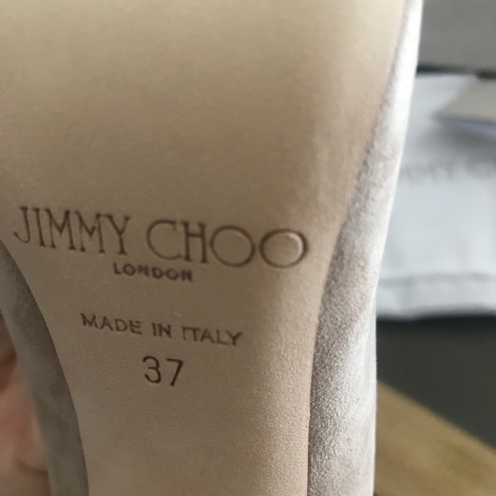 Nwt Jimmy Choo Anouk Suede 120 Heel - Gem